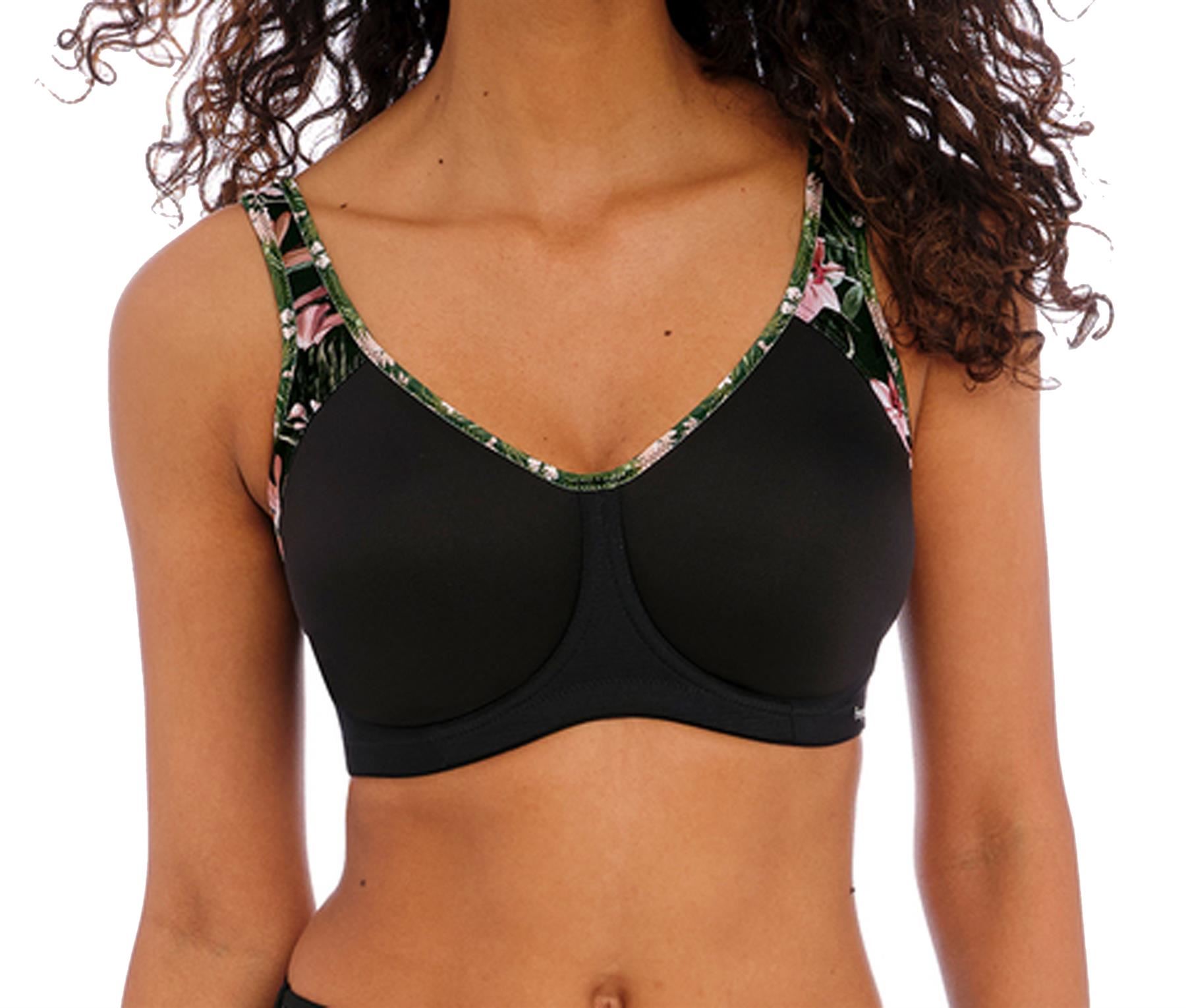 Freya Active Sonic AC4892 Reggiseno sportivo sottocablato stampato giungla nero 40DD CS