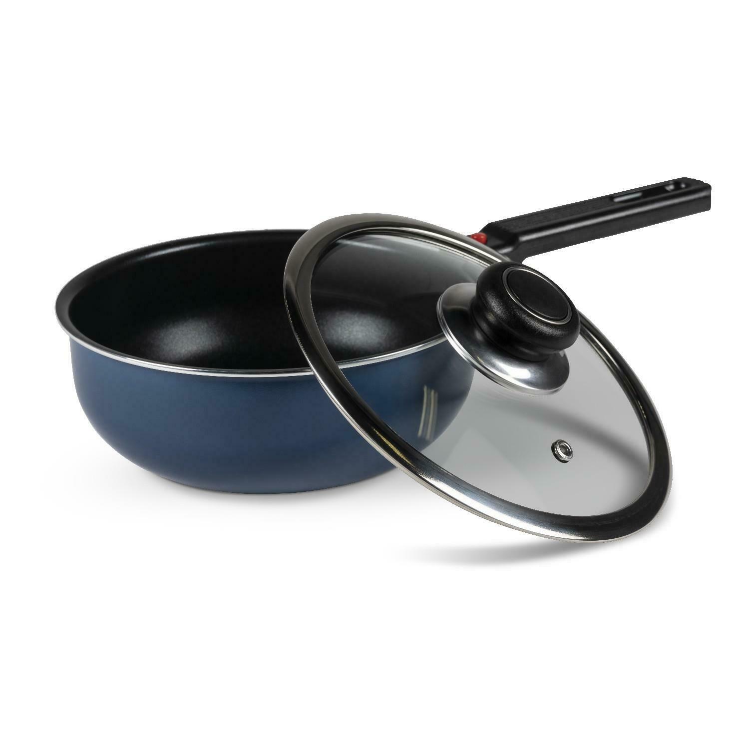 Kampa Camping Caravan Cookware Saucepans Frying Pans Removeable Handle ...