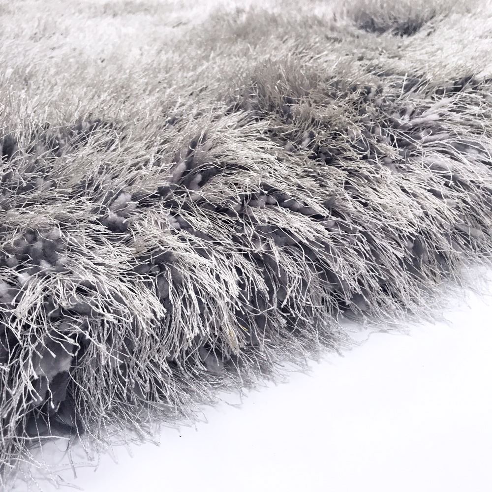 RRP £249.99+ 9cm Super Plush Mink & Silver Grey Shaggy Pile Living Room ...