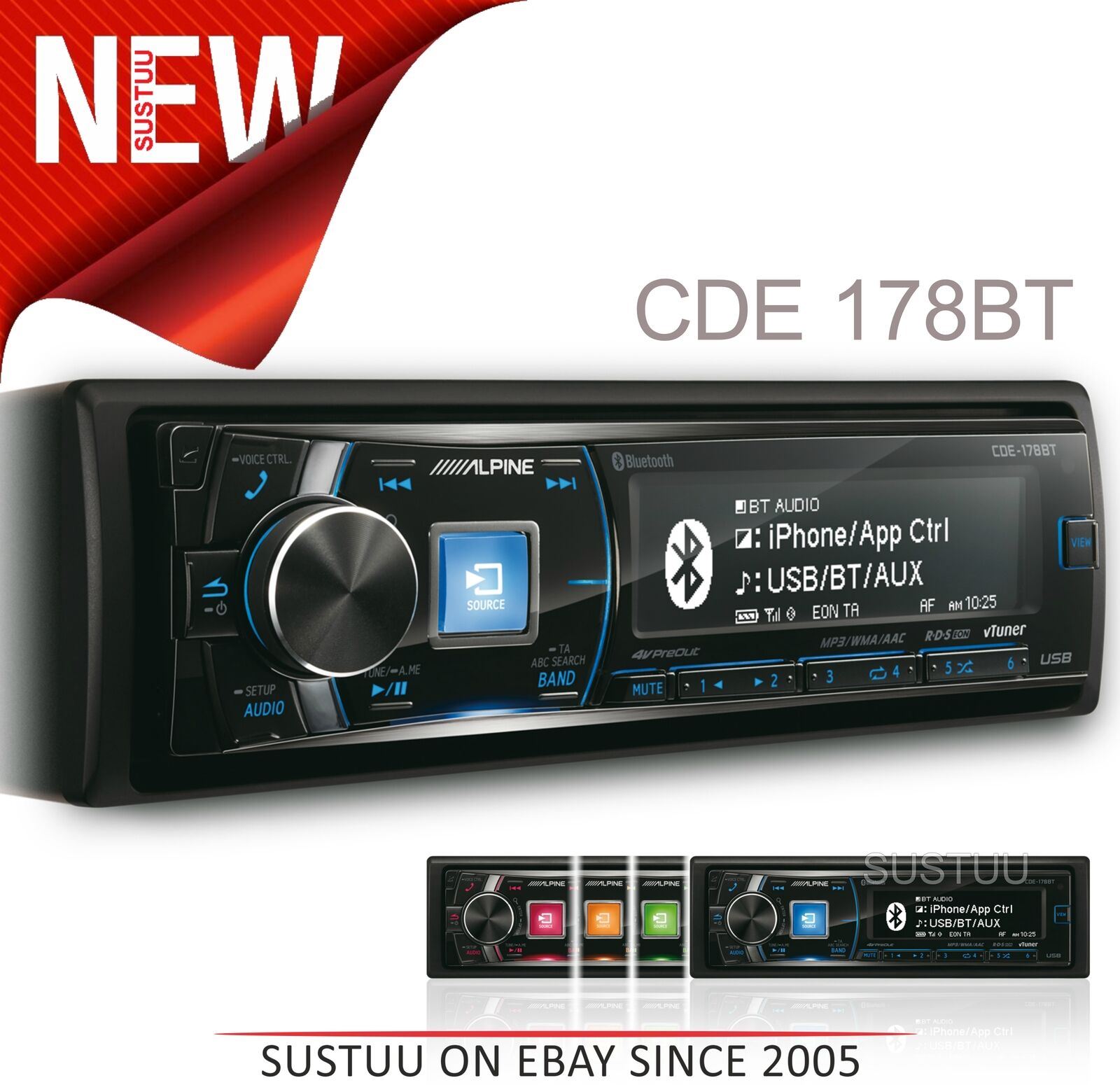 Alpine Car Stereo|Media Player|Radio|CD|MP3|Bluetooth|USB|iPod-iPhone ...