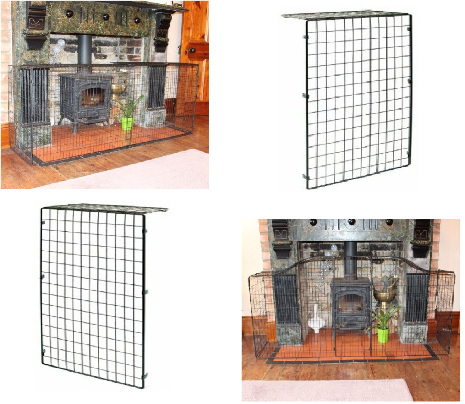 Safetots Original and Designer Black Metal Fire Guards Fire Place Guard ...