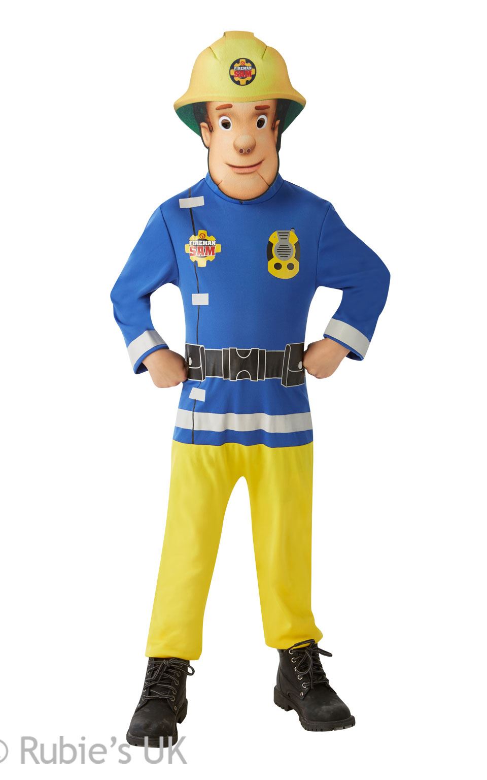 Boys Fireman Sam Costume Firefighter Book Week Fancy Dress Child Kids ...