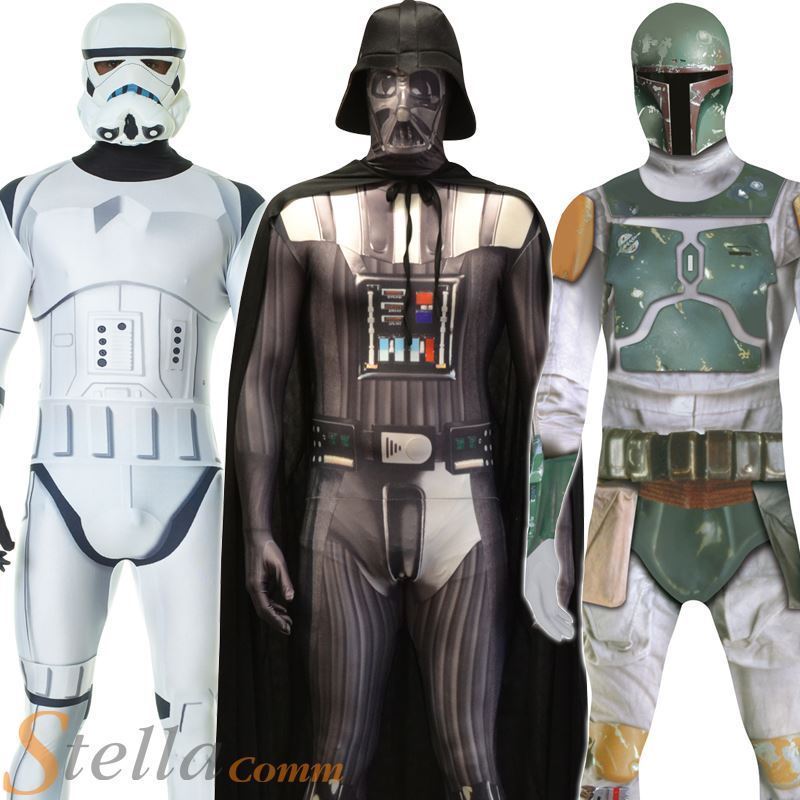 Adult Official Star Wars Morphsuits Halloween Fancy Dress Costume ...