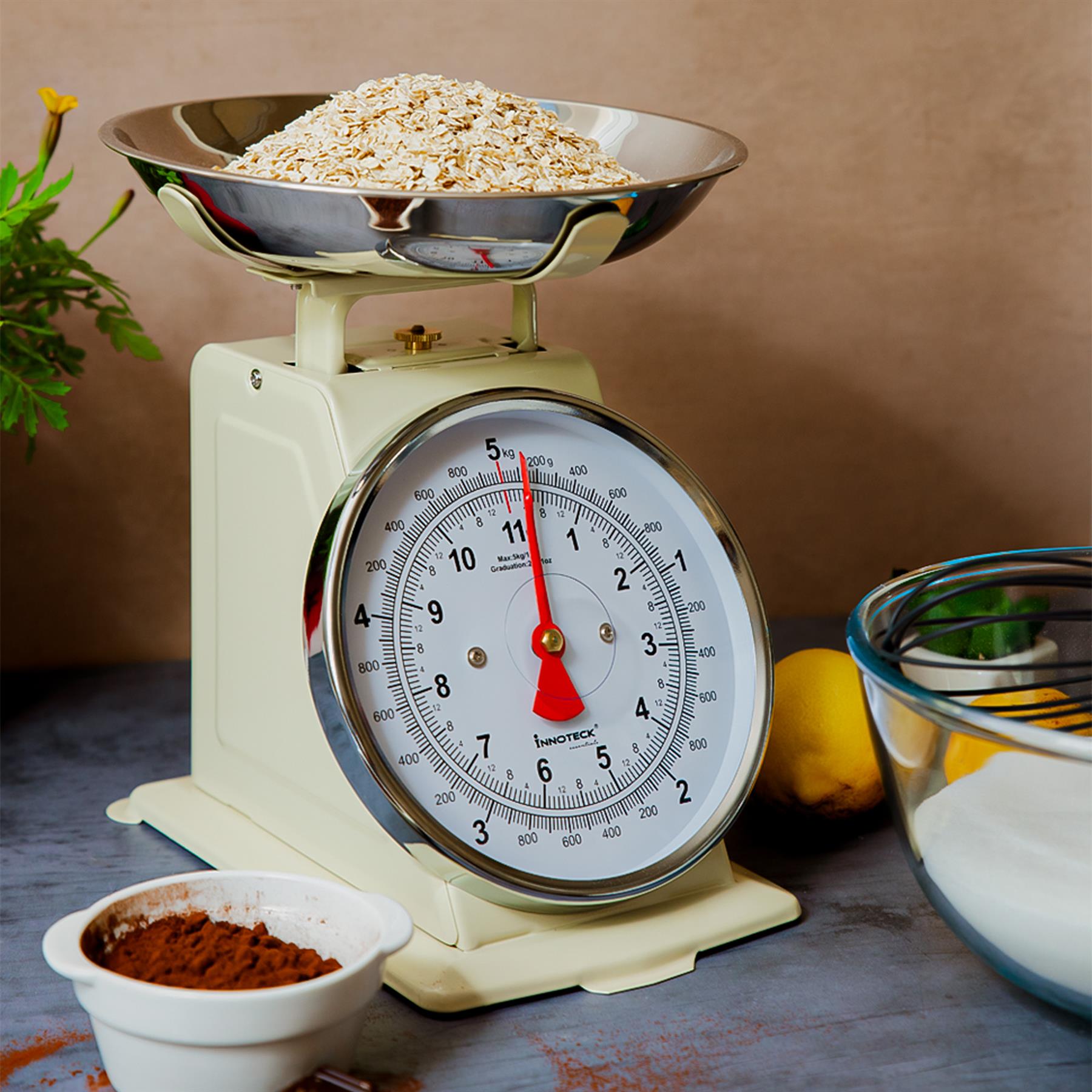 Traditional 5KG Kitchen Scales Black Cream | eBay UK