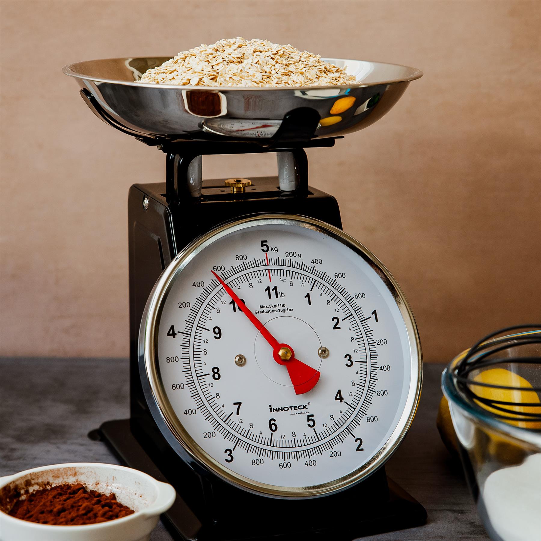 Traditional 5KG Kitchen Scales Black Cream | eBay UK