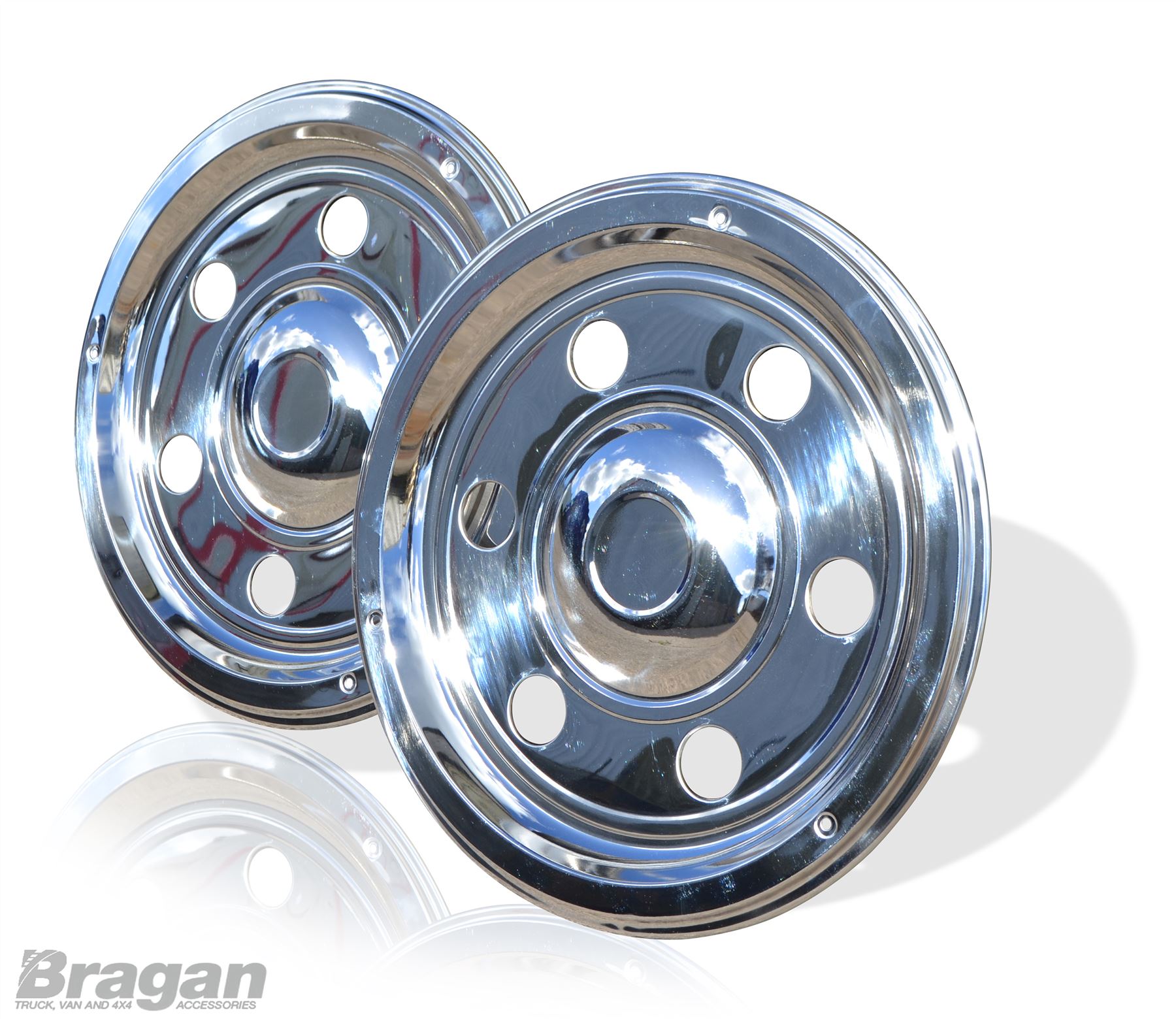 19.5" Polished Stainless Front&Rear Wheel Trims For Truck Bus Coach ...