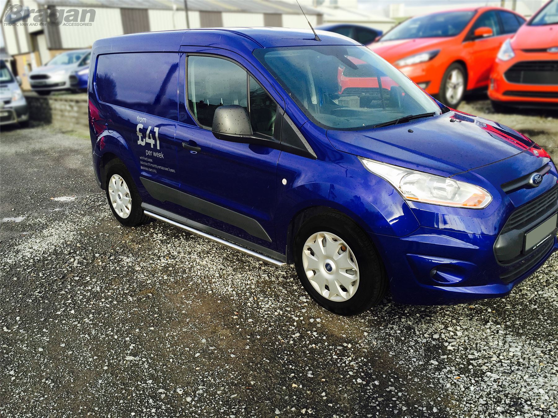 To Fit 2014+ Ford Transit Tourneo Connect SWB Steel Side Bars Tubes ...