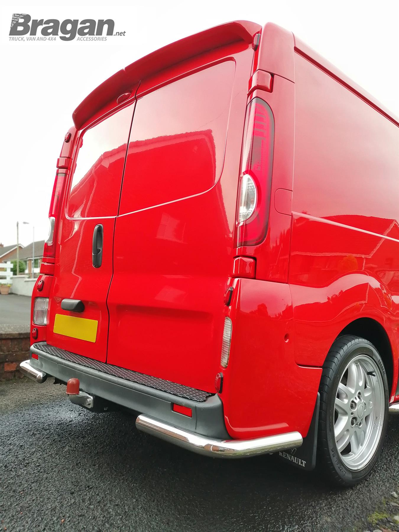 To Fit 02 - 14 Renault Trafic Stainless Steel Rear Corner Back Nudge ...