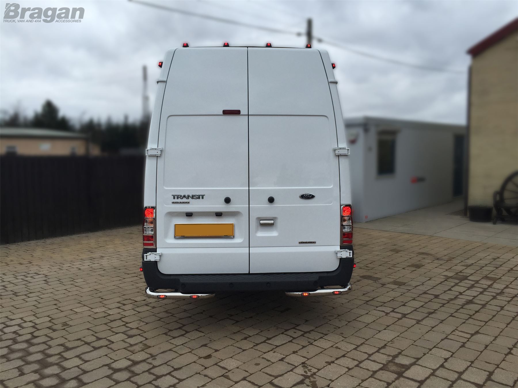 To Fit 07 - 14 Ford Transit MK7 Stainless Steel Rear Corner Bars Van ...