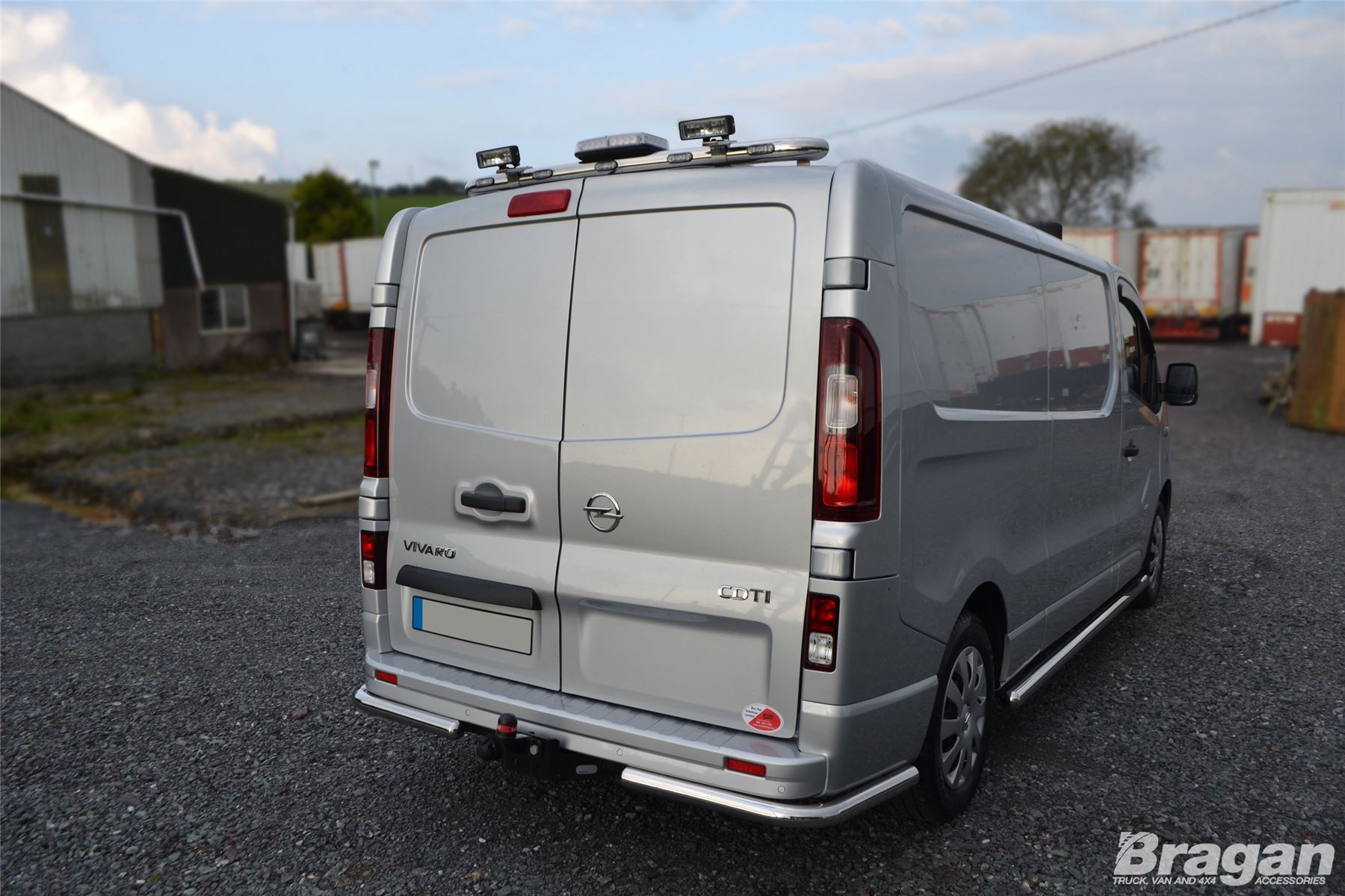 To Fit 2014+ Renault Trafic Stainless Steel Rear Corner Back Nudge Bars ...