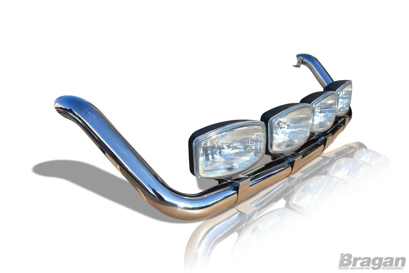 To Fit 14+ Ford Transit MK8 Chrome Front Medium High Roof Light Bar Top ...