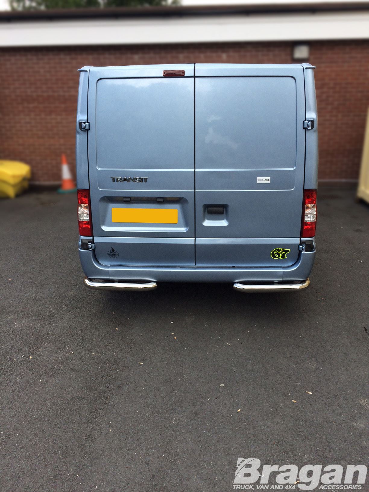 To Fit 07 - 14 Ford Transit MK7 Stainless Steel Rear Corner Bars Van ...