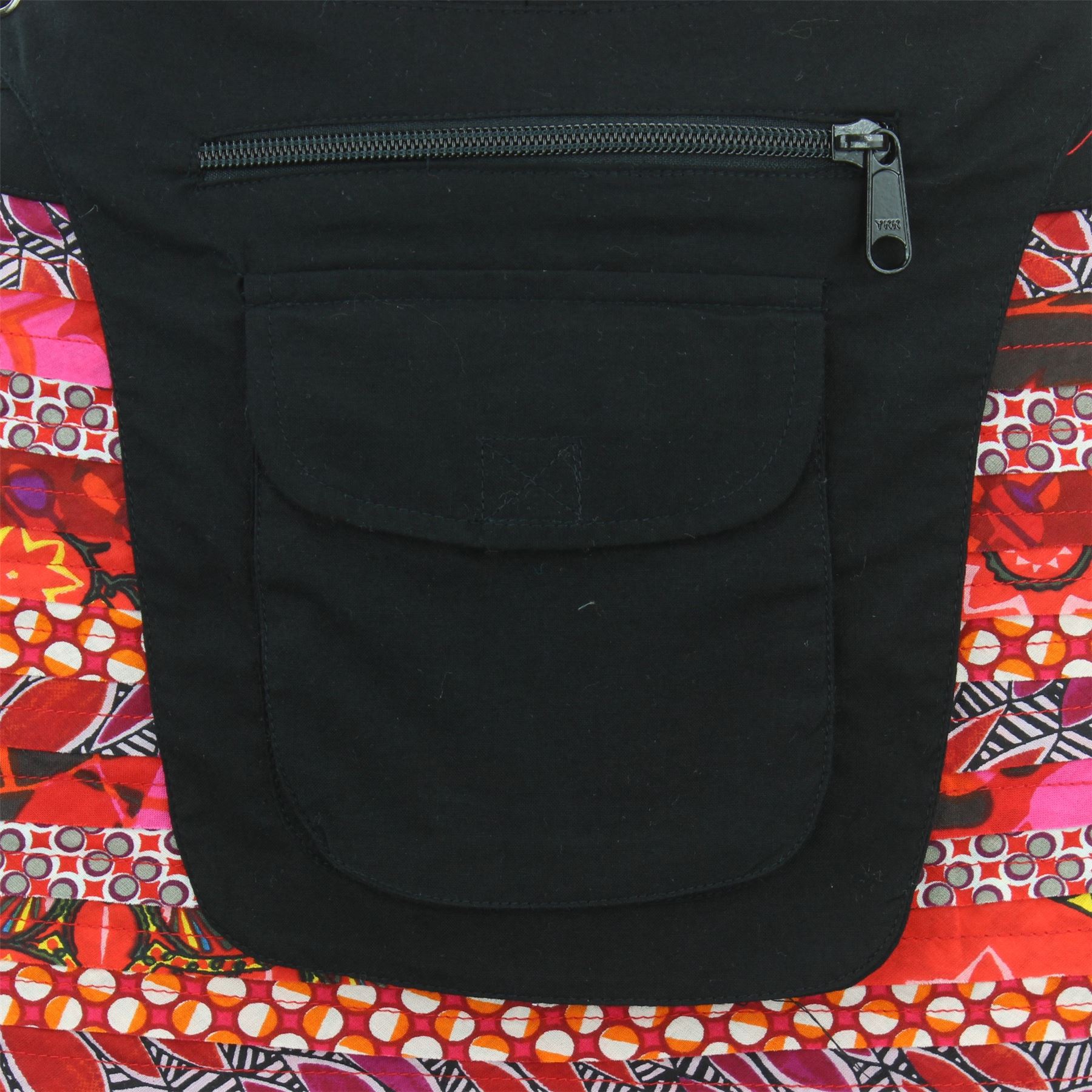 Hippie Bohemian Short Popper Patch Mini Skirt Boho Pocket Wrap Cotton ...