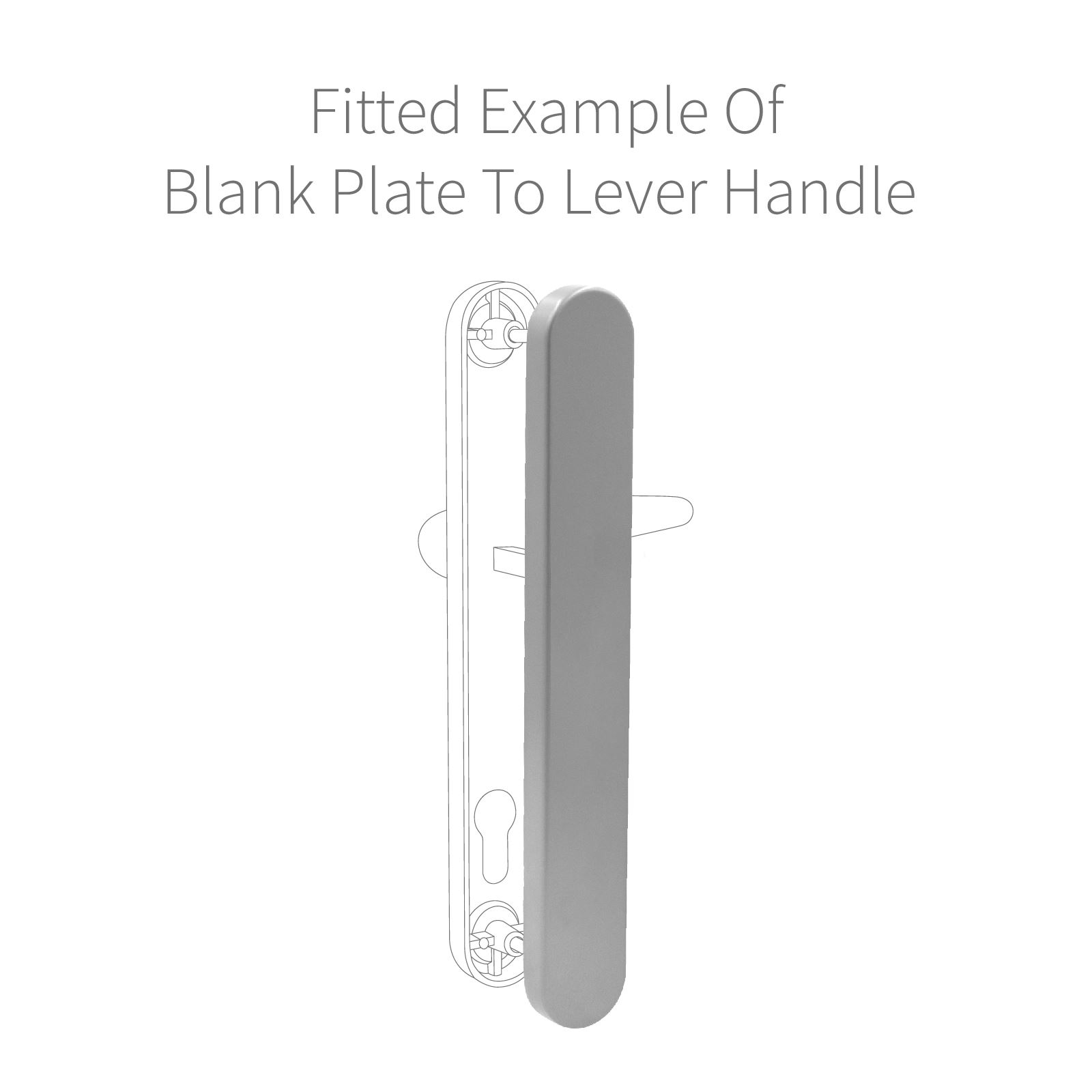 UPVC Door Handle Blank Plate Yale Trojan Blanking Cover PVC Double ...