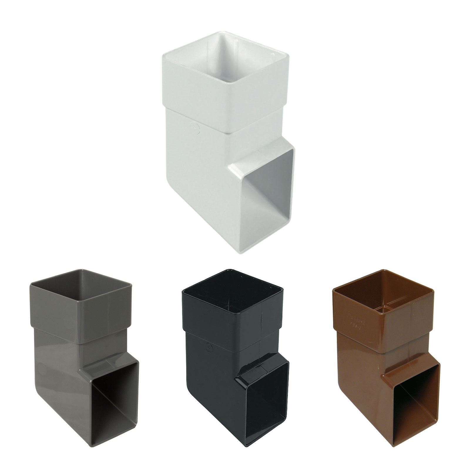 Square UPVC Downpipe Gutter 65mm FloPlast Rainwater PVC Guttering ...