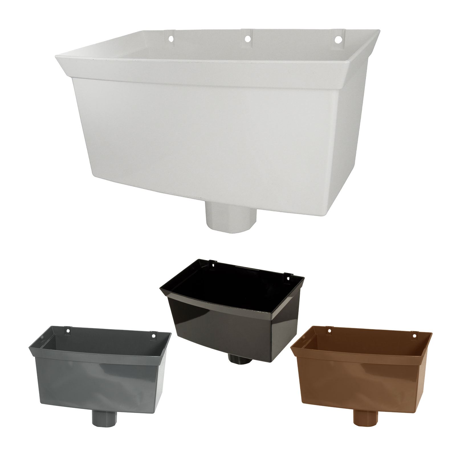 Square UPVC Downpipe Gutter 65mm FloPlast Rainwater PVC Guttering ...