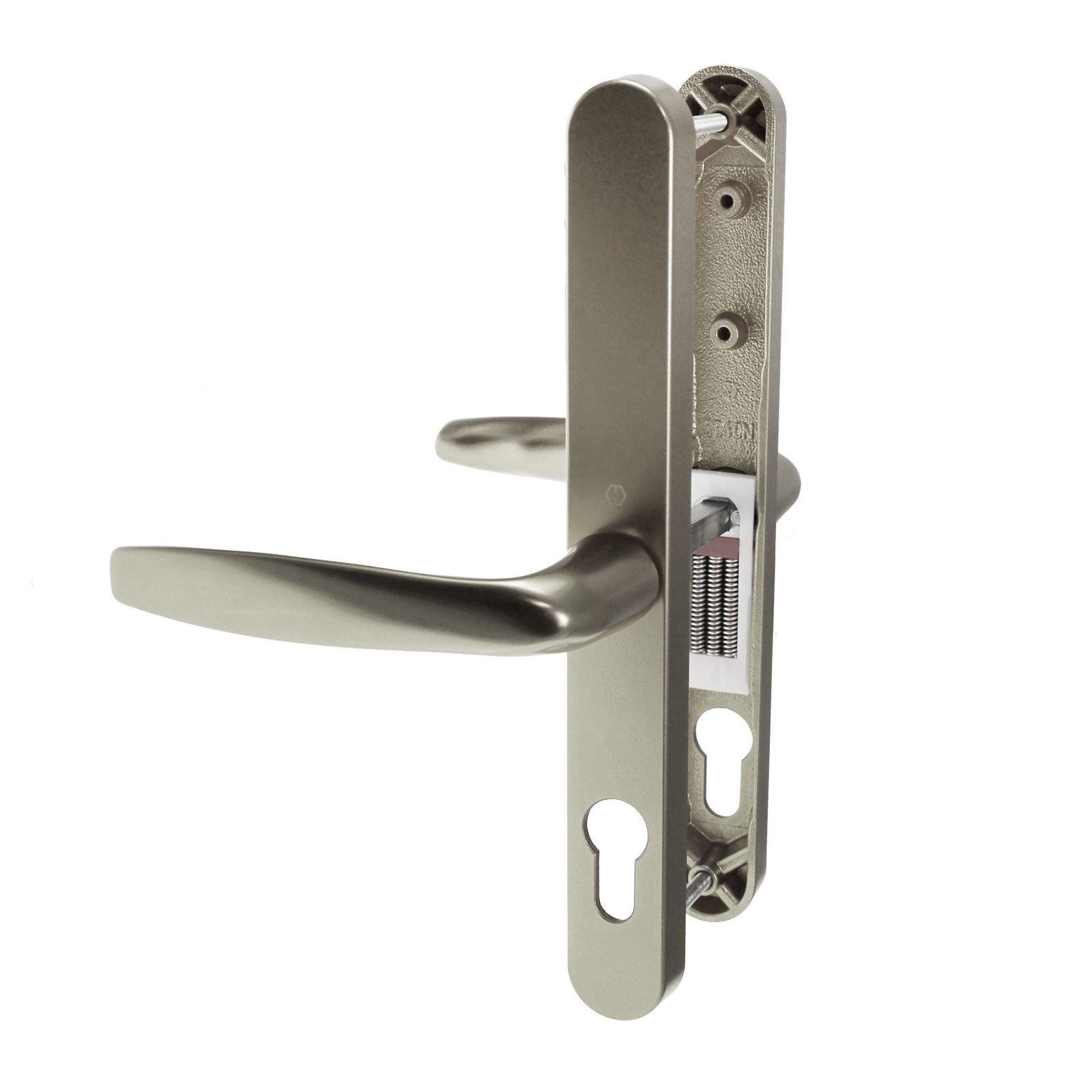 Hoppe Brugge 68PZ Fullex Lever Door Handle Pair Sprung Set UPVC PVC ...