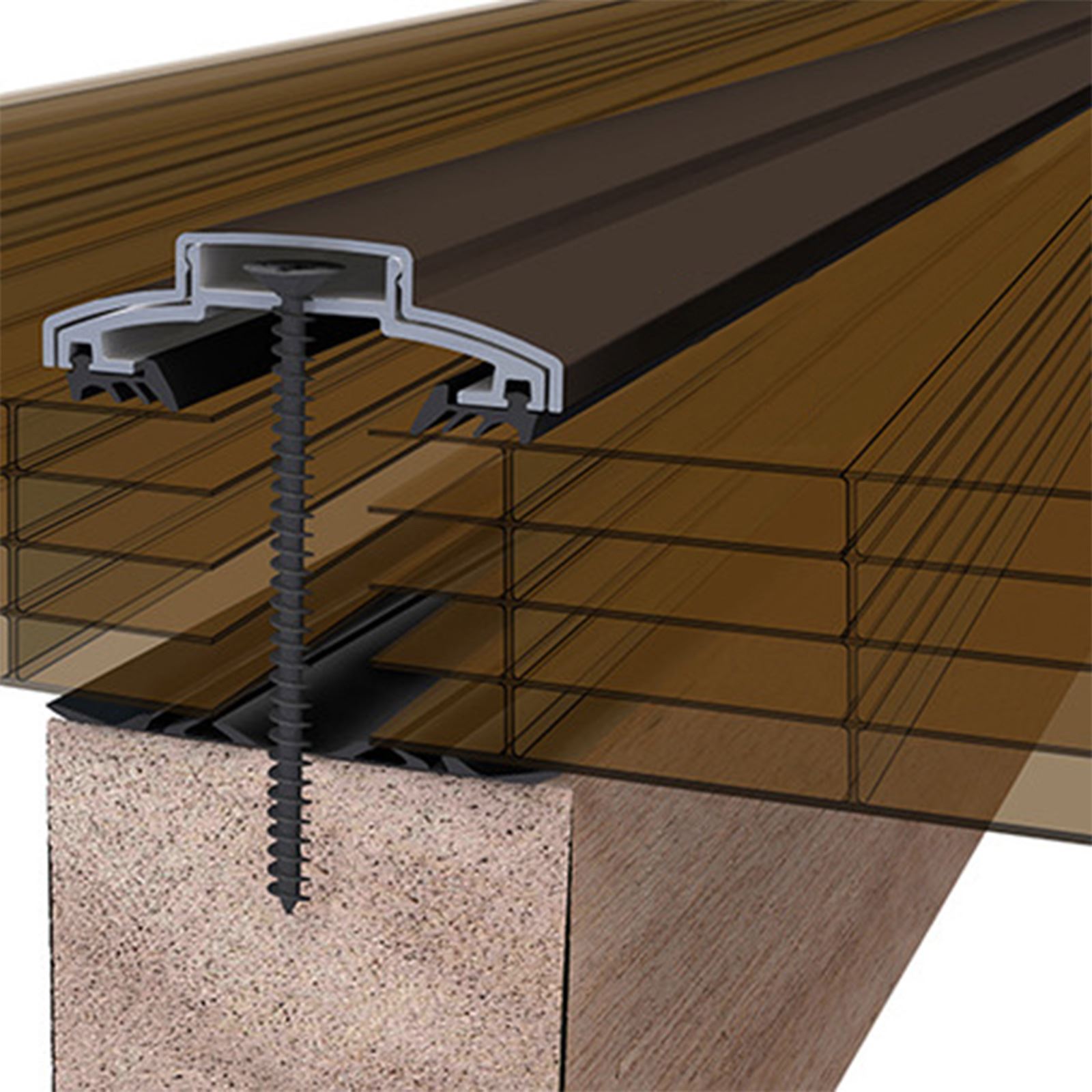 25mm Polycarbonate Roof Sheet Conservatory Carport Canopy Multiwall ...