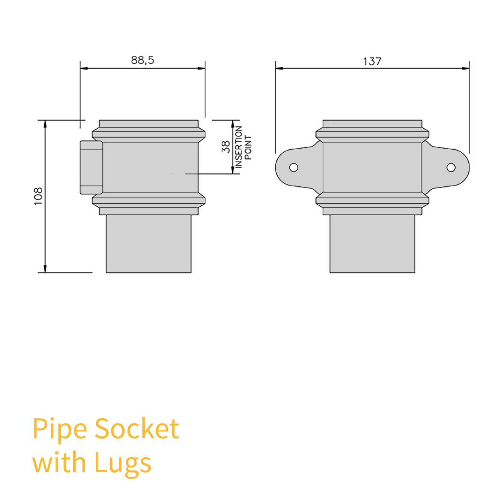 Square UPVC Downpipe Gutter 65mm FloPlast Rainwater PVC Guttering ...