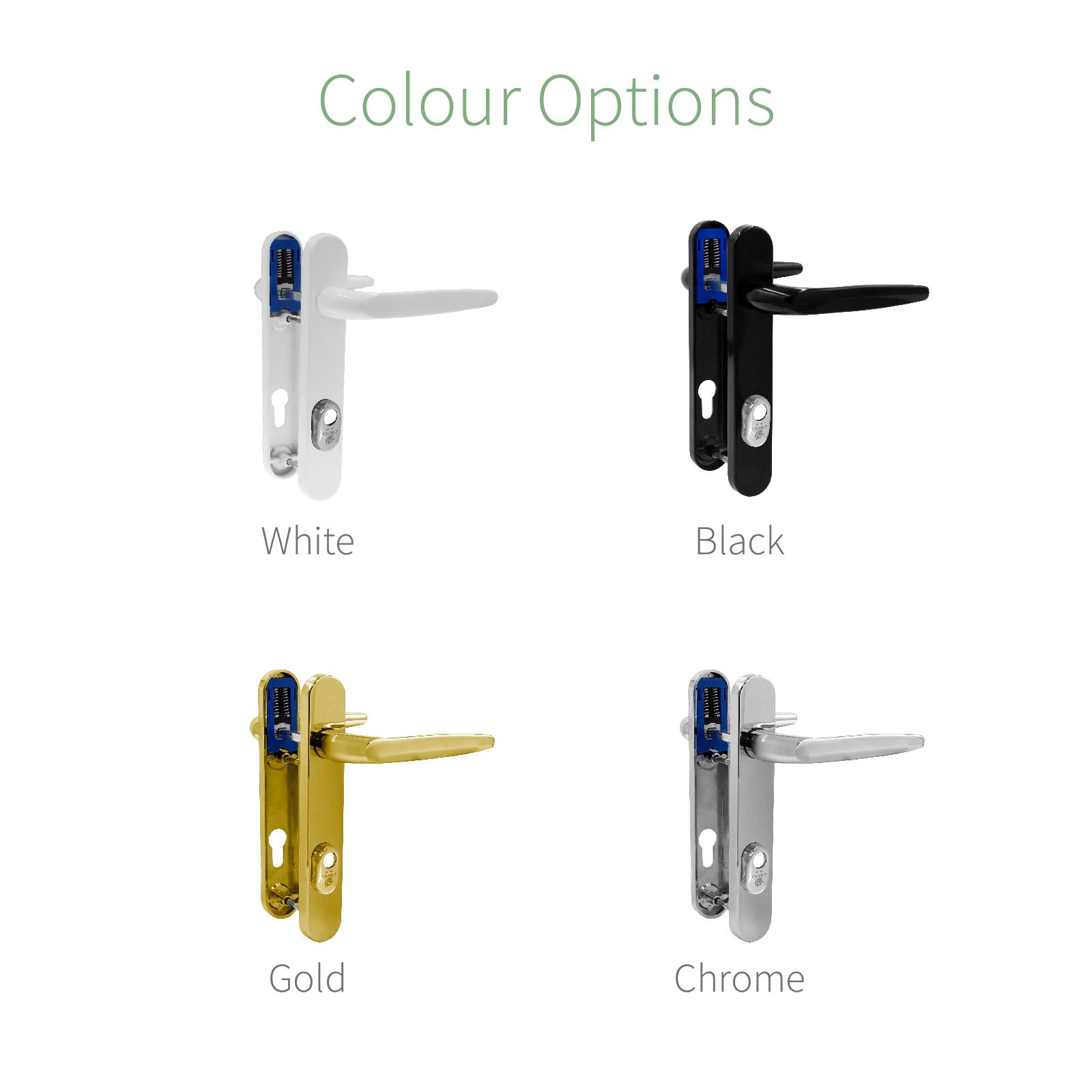 UPVC Door Handle Yale Trojan High Security Pas 24 Lever / Lever Pair ...