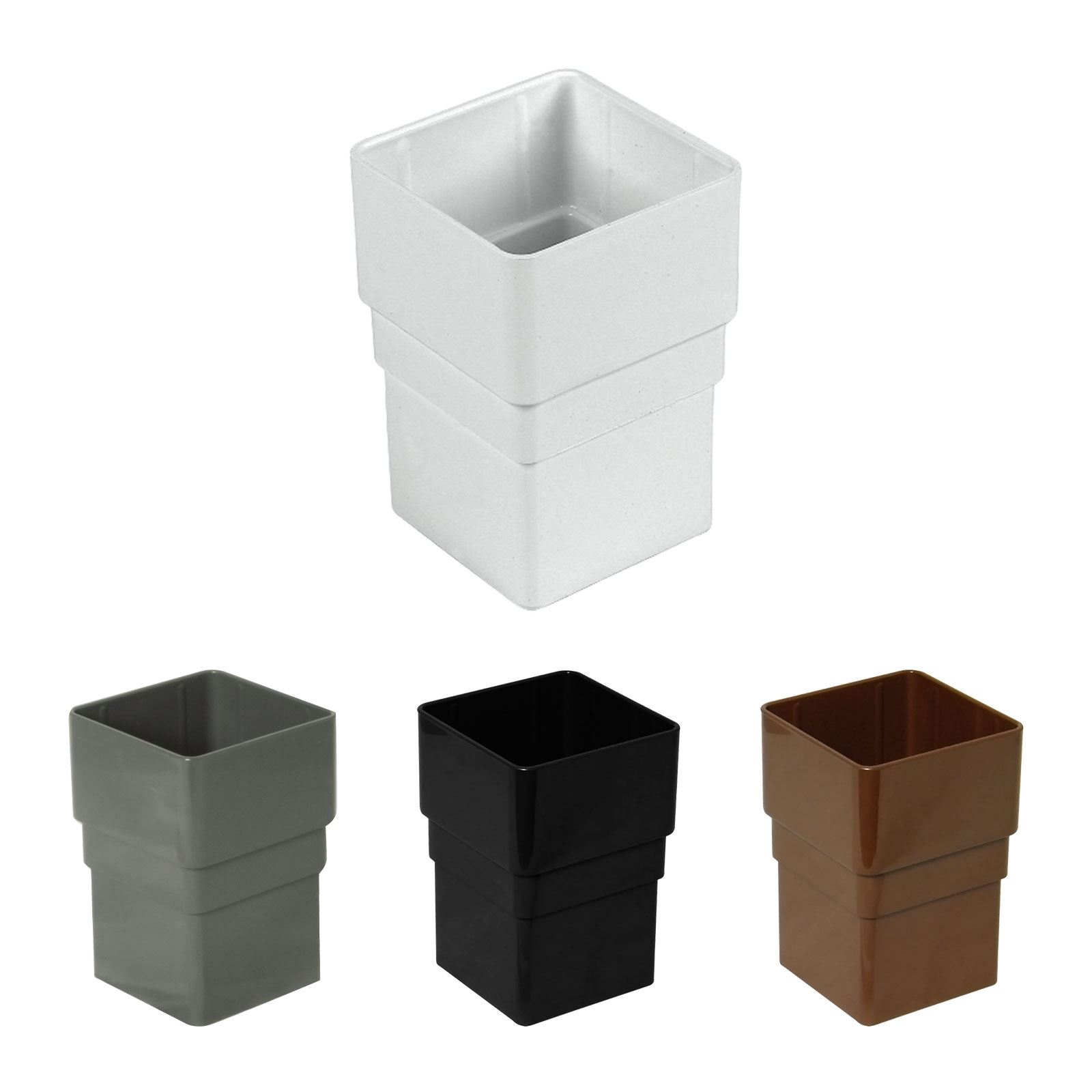 Square UPVC Downpipe Gutter 65mm FloPlast Rainwater PVC Guttering ...