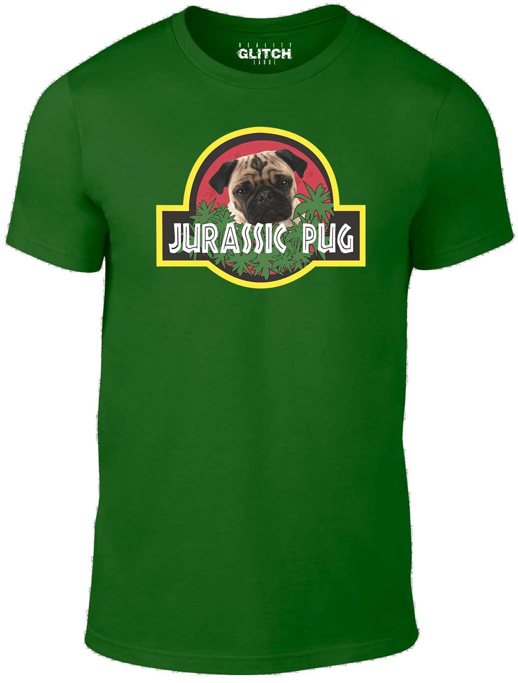 Jurassic Pug T-Shirt - Funny t shirt retro dinosaurs dog pet cute joke ...