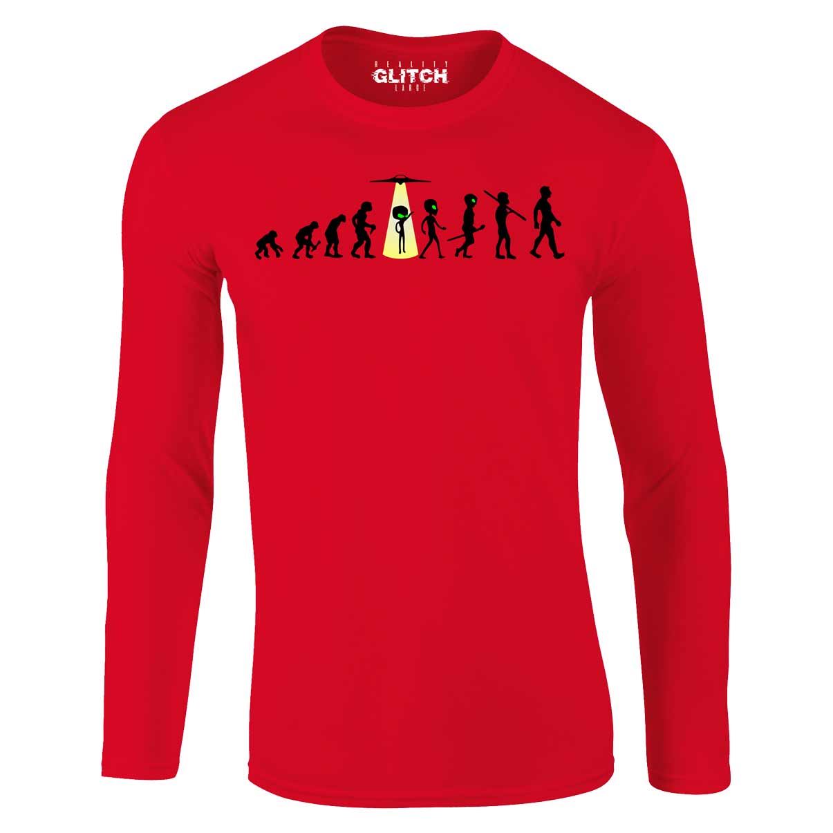 Evolution - Alien Abduction Men's Long Sleeve T-Shirt Roswell ET Area ...