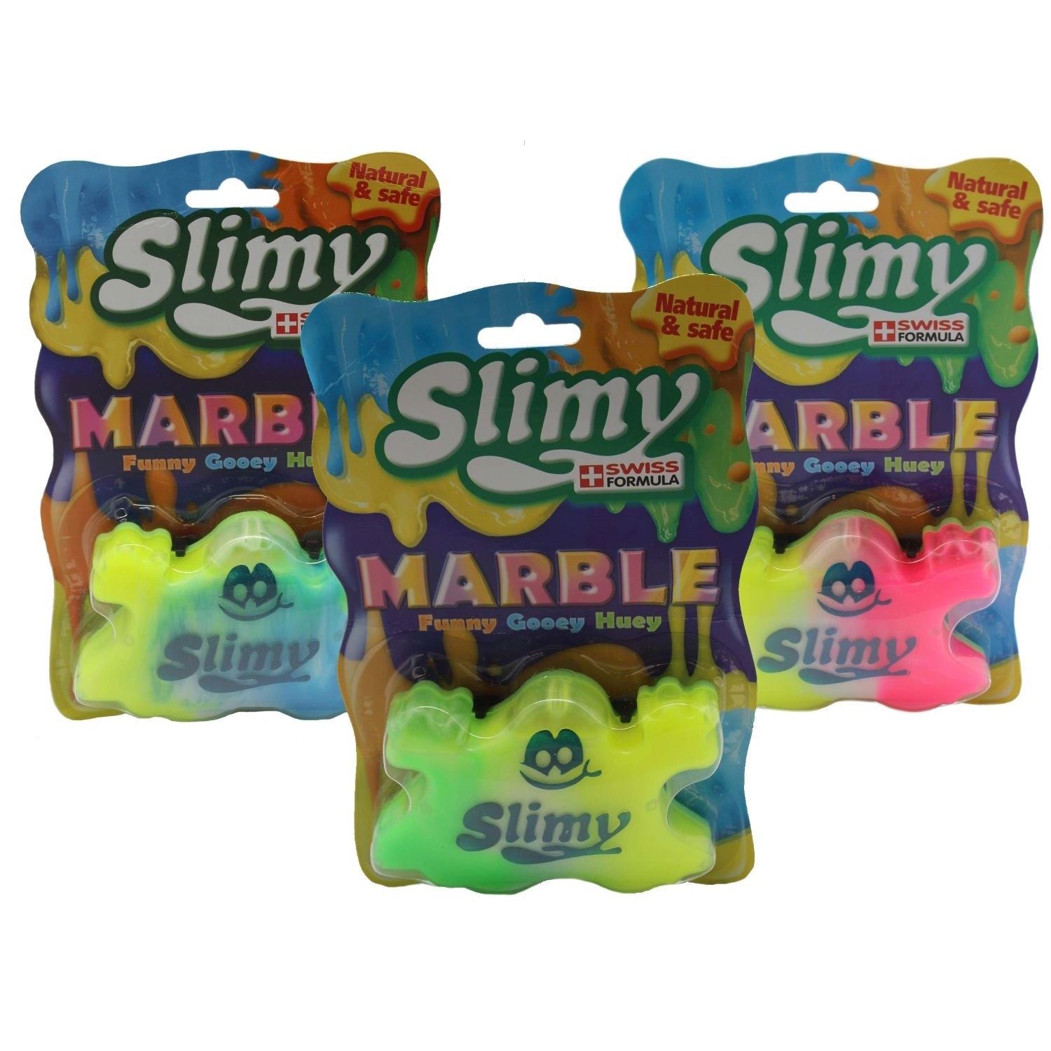 Slimy Original Marble Assorted Colour Stretchy Slime Putty 150g Pot Toy ...