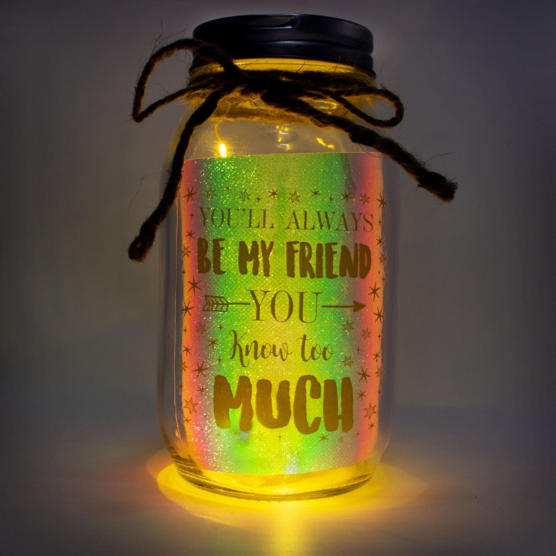 LED Light Up Firefly Glass Fairy Mason Jar Birthday Gift Always Be My ...