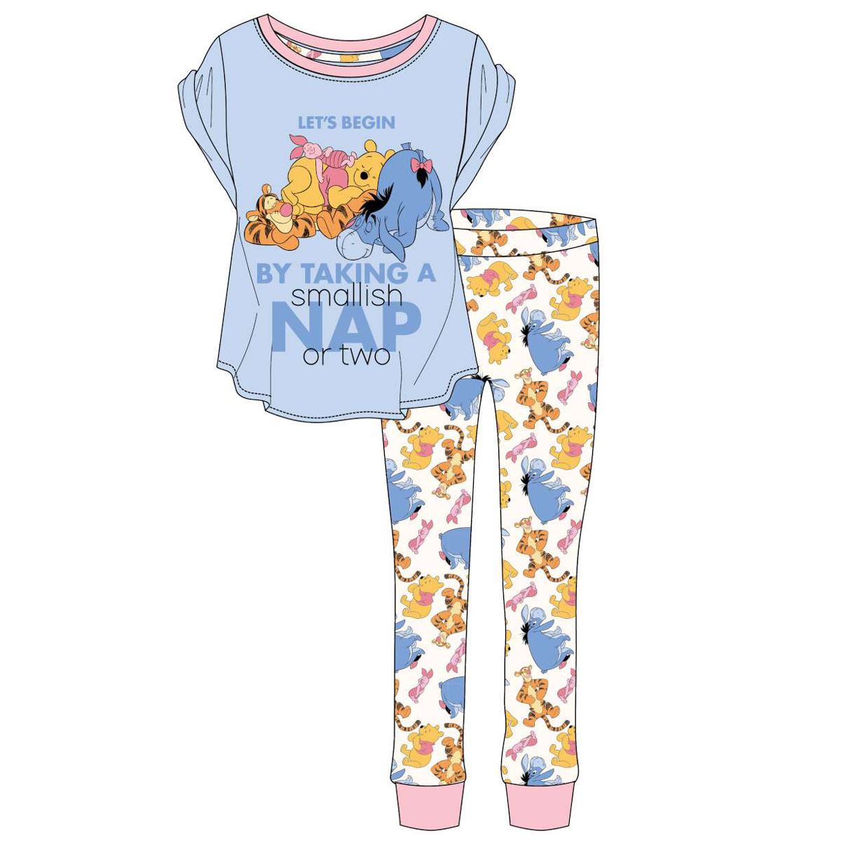Ladies/Girls Character Pyjamas PJ Set Jersey Cotton Size 8,10,12,14,16 ...