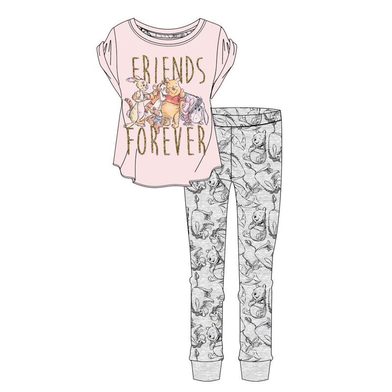 Ladies/Girls Character Pyjamas PJ Set Jersey Cotton Size 8,10,12,14,16 ...