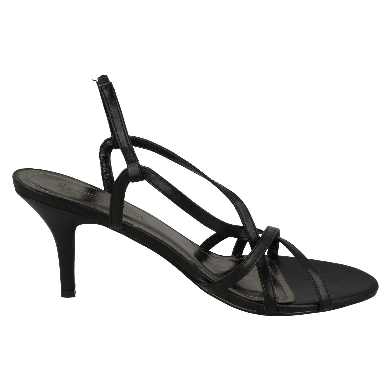 Ladies Spot On Mid Heel Sling Back Sandal EBay ladies-spot-on-mid-heel-sling-back-sandal-ebay