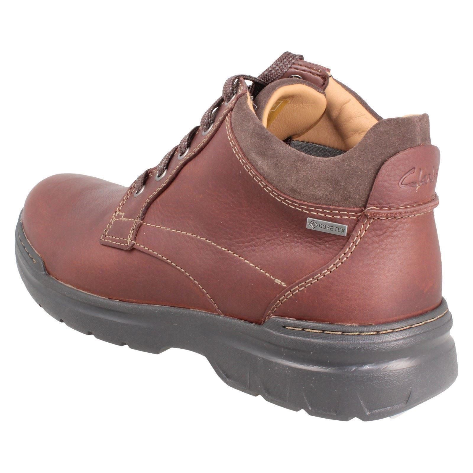 Mens Clarks Gore-Tex Waterproof Lace Up Casual Boots 'Rockie2 Up Gtx ...