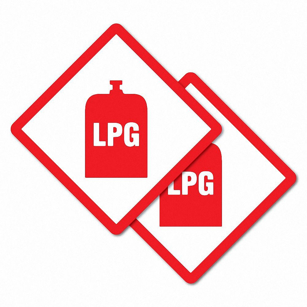2X LPG LP GAS WARNING Danger Sticker Decal Safety Sign Car Vinyl ...