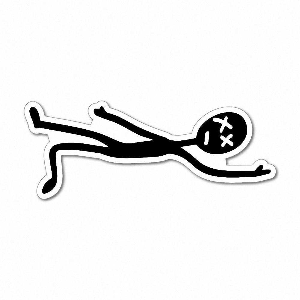 STICK PERSON RAN OVER Sticker Decal Funny Vinyl Car Bumper #6859EN | eBay