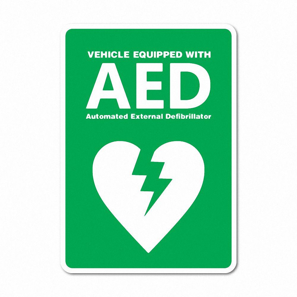 Vehicle Equipped with AED Sticker Decal Safety Sign Car Vinyl 7622HP | eBay