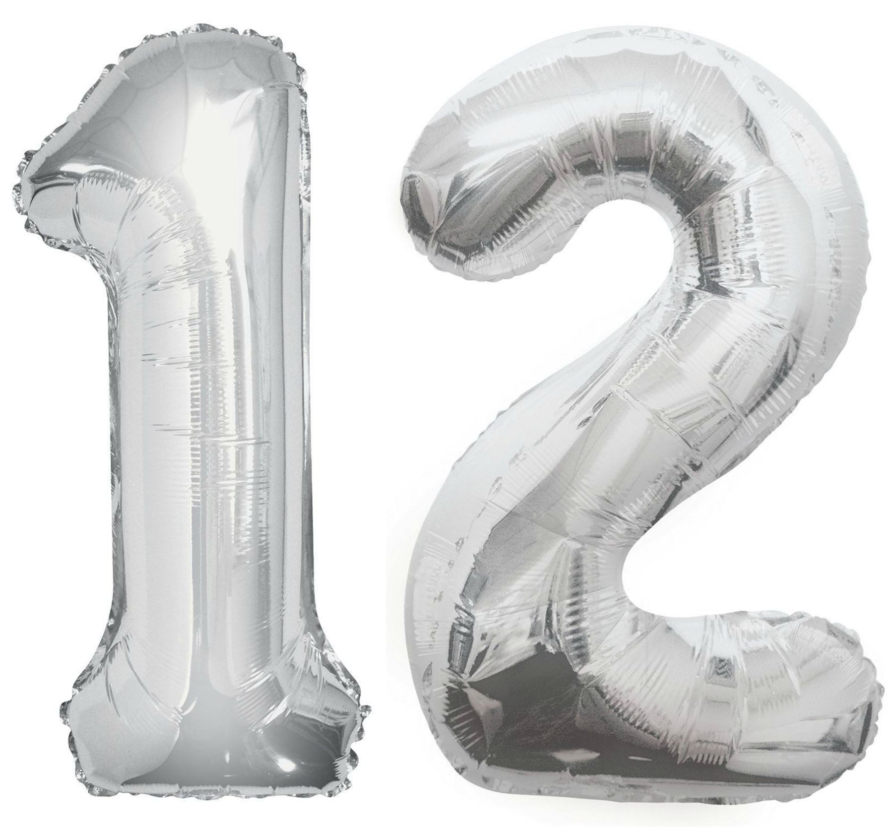 Giant 12th Glitz Birthday Party Number 12 Foil Helium Air Balloon ...
