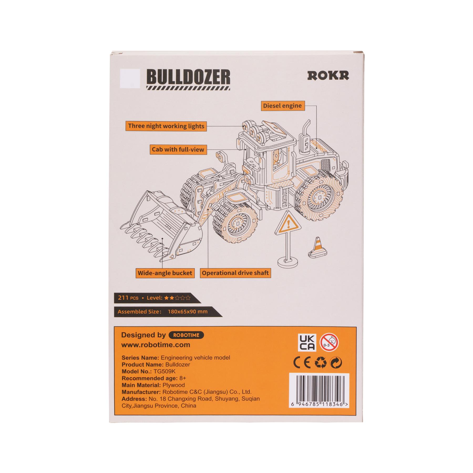 Robotime ROKR DIY Wooden 3D Model Kit Construction Engineering Vehicle ...