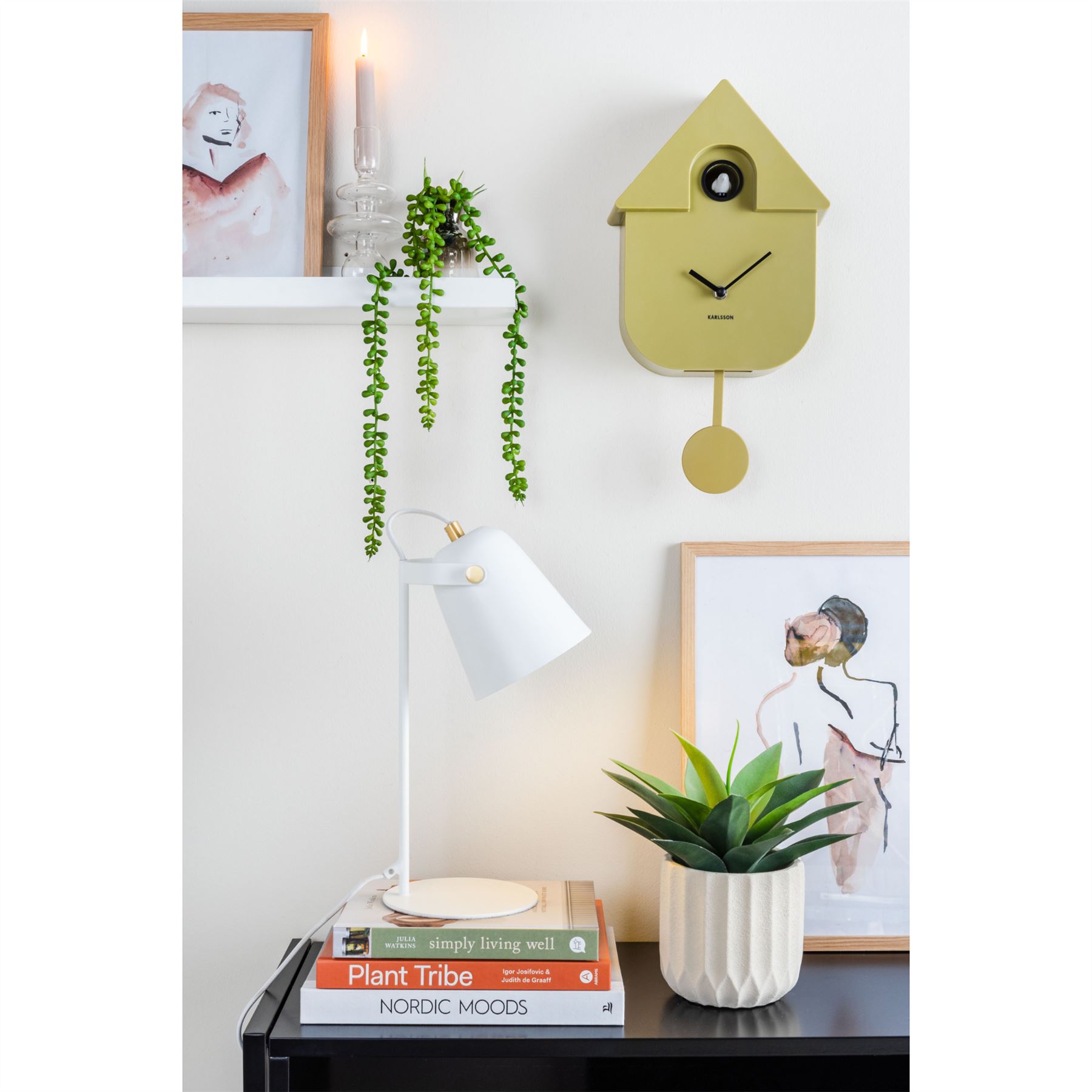 Karlsson Modern Cuckoo Wall Clock Minimalist Bird Sound Working Cuckoo | eBay