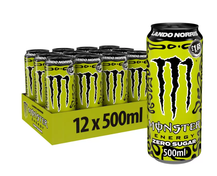 MONSTER ENERGY LANDO Norris Zero Sugar Energy Drink 12 x 500ml Cans £20 ...