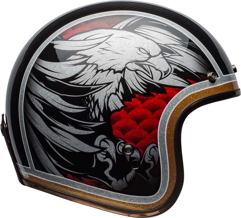 Bell Custom 500 Carbon Helmet Vintage Retro Carbon Fiber Leather XS-2XL ...