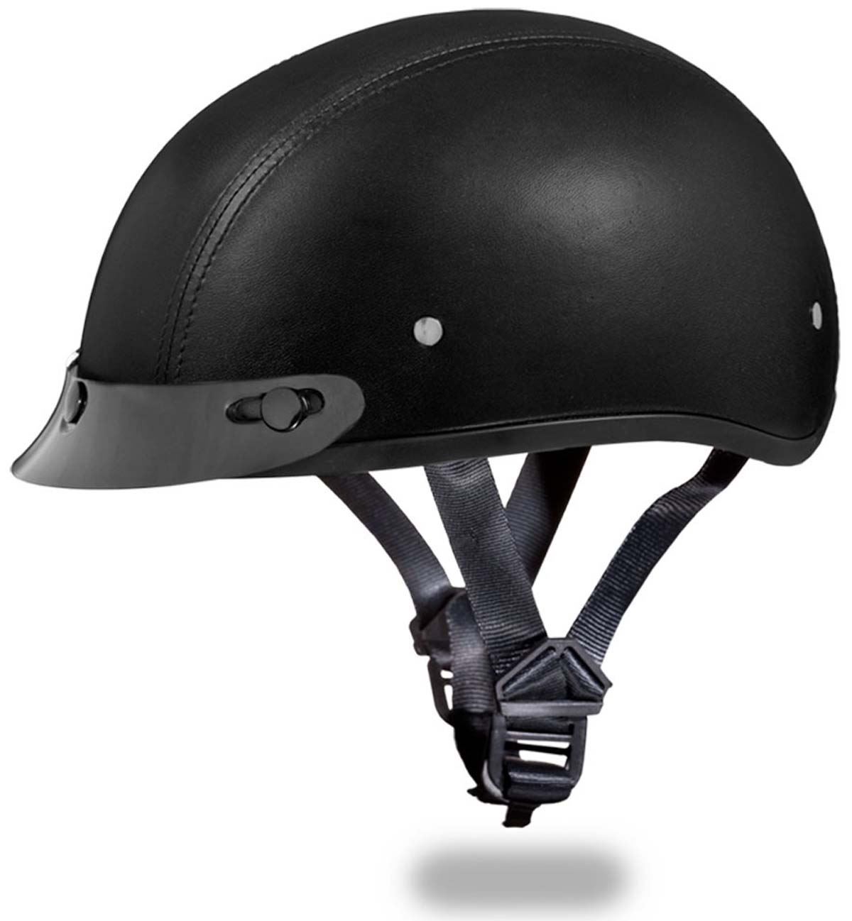 Daytona Skull Cap Half Helmet Slim Line Solid Quick Release DOT 3XS-4XL ...