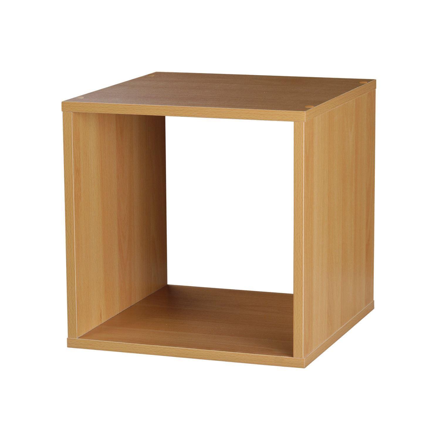 WOODEN STORAGE CUBE BOX SQUARE OFFICE BEDROOM FURNITURE BOOKSHELF ...