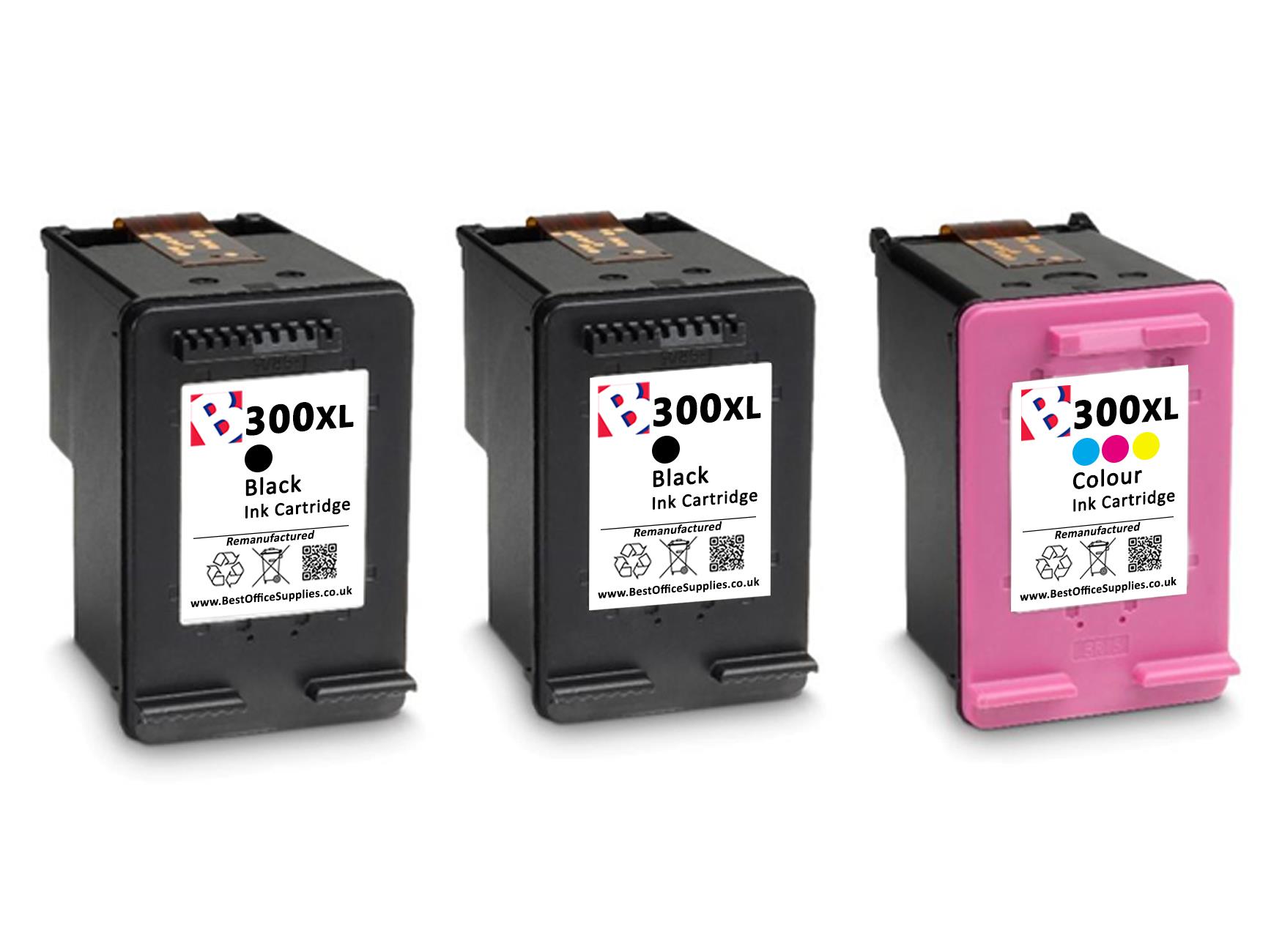 300XL Black and Colour Refilled Ink Cartridge For HP Deskjet D1600 ...