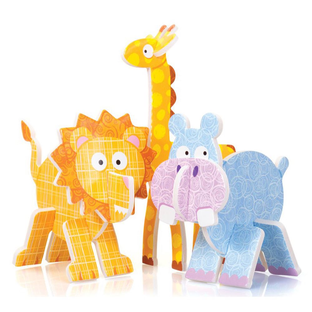 3 Animals Puzzle Pals Slot-together polystyrene models | eBay