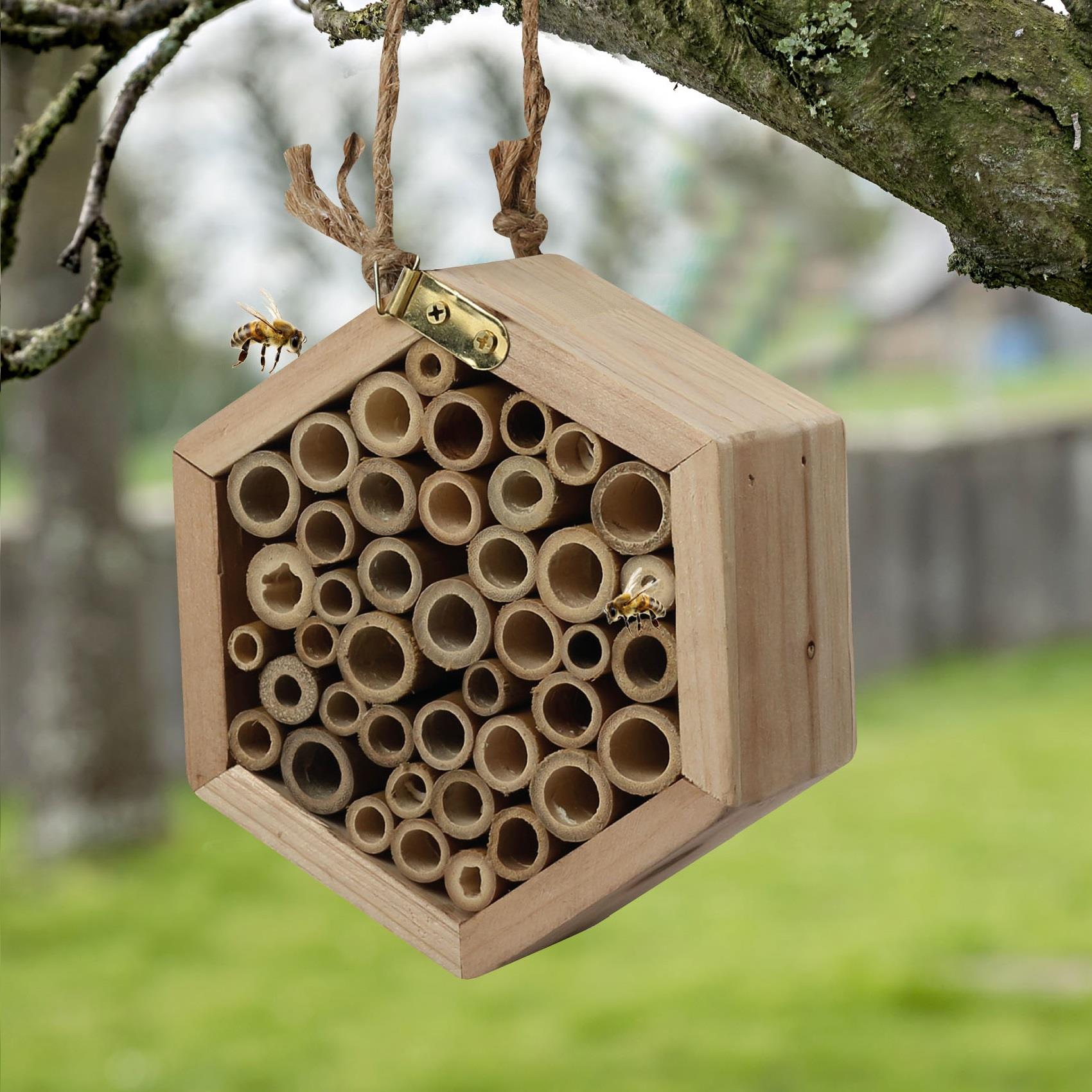 Wooden Insect Bee Bug House Natural Eco-Friendly Wood Insect Hotel ...