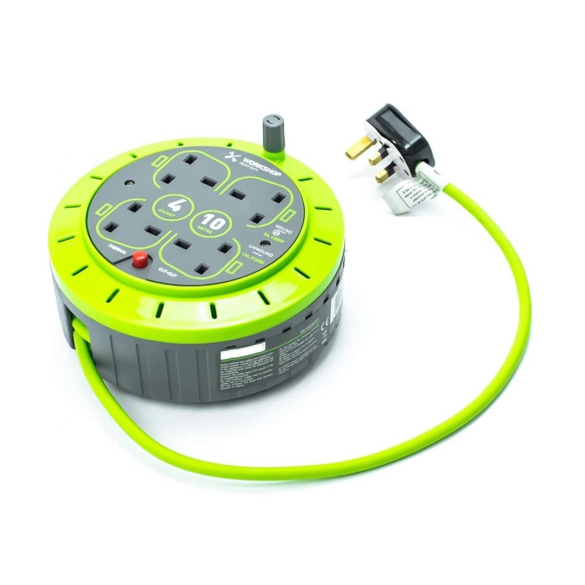 Extension Socket Lead Reel For Indoor & Outdoor Use Heavy-Duty ...