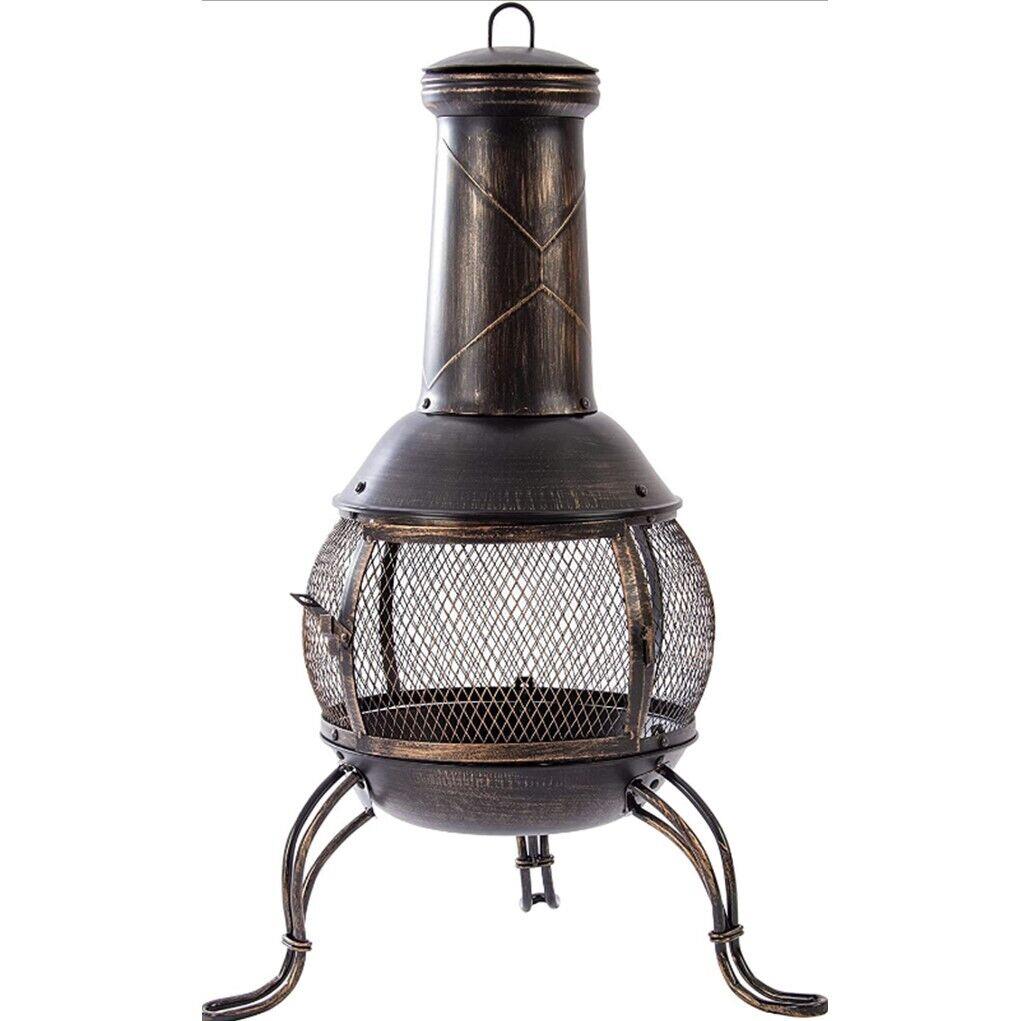 New Garden Fire Pit Outdoor Wood Log Burner Bbq Patio Heater Camping ...