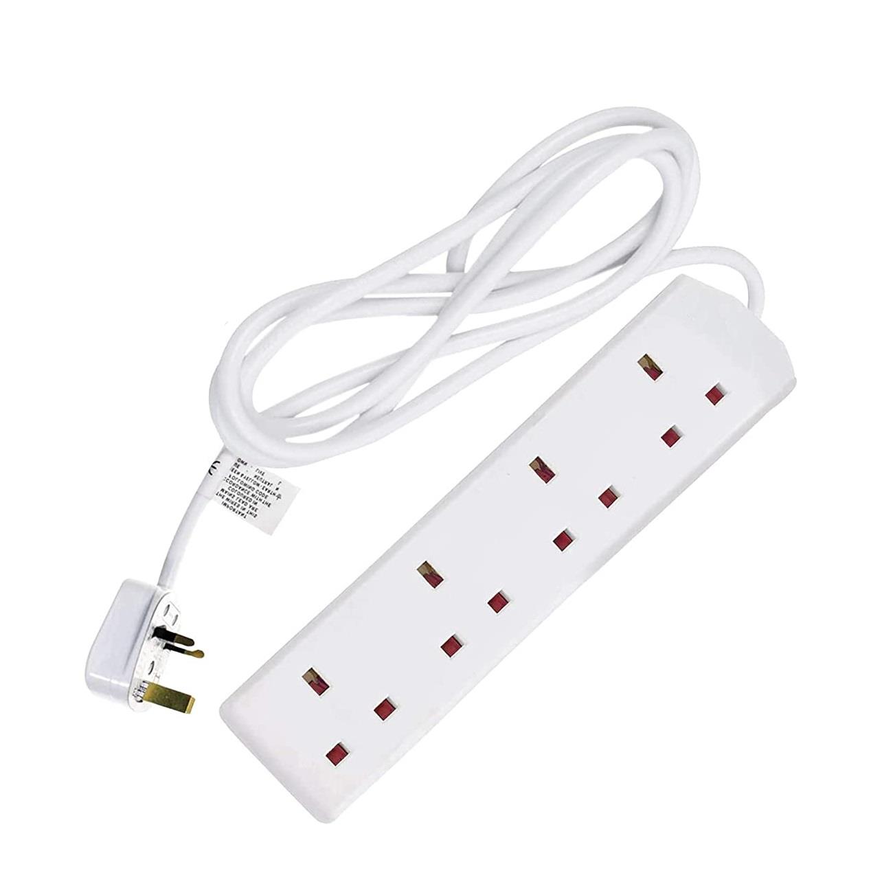 UK Extension Lead Reel Socket 2/4 Gang Way Multi Plug 5M/10M/15M/20M ...