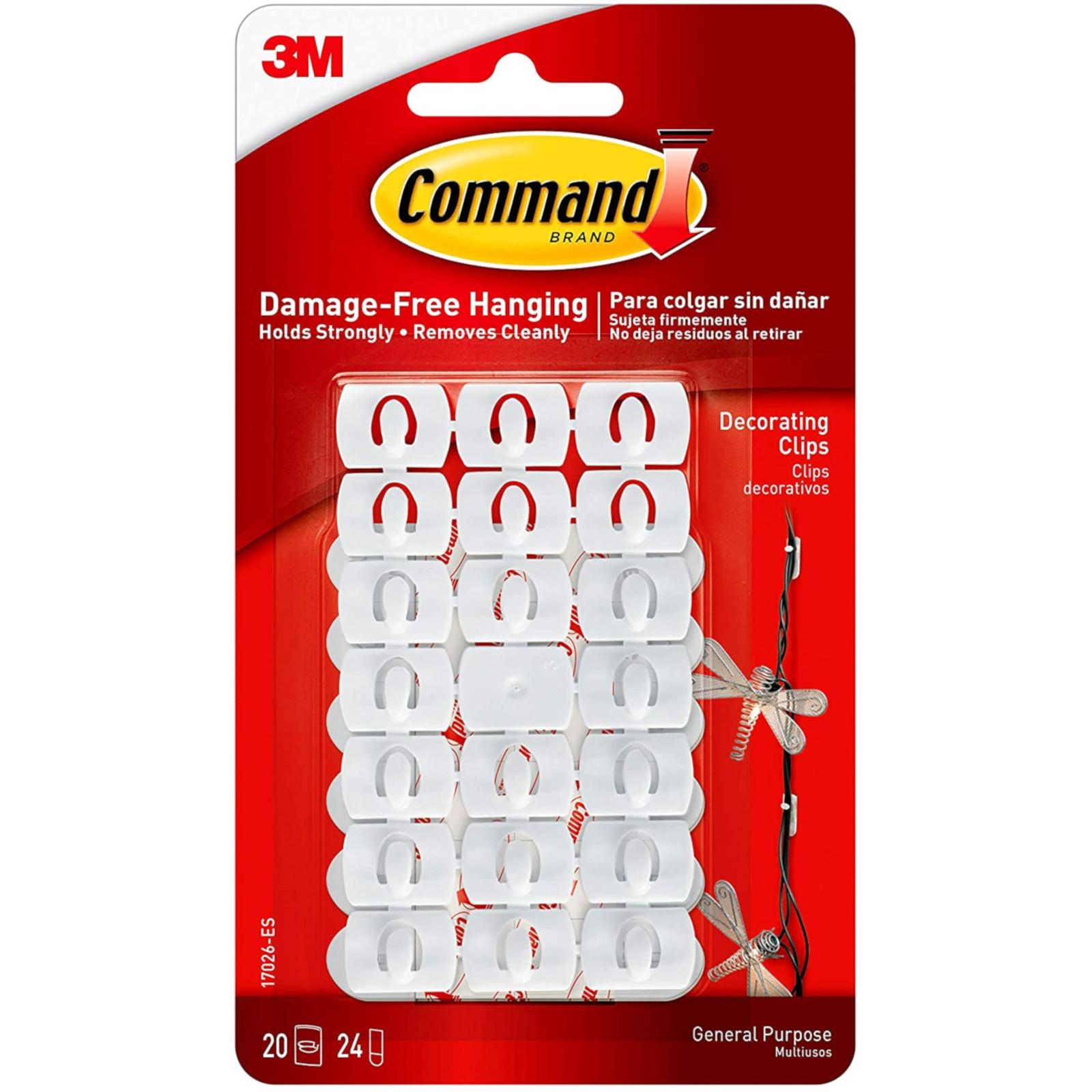 3M Command Picture Hanging Strips Hooks & Clips Damage-Free Hanging ...